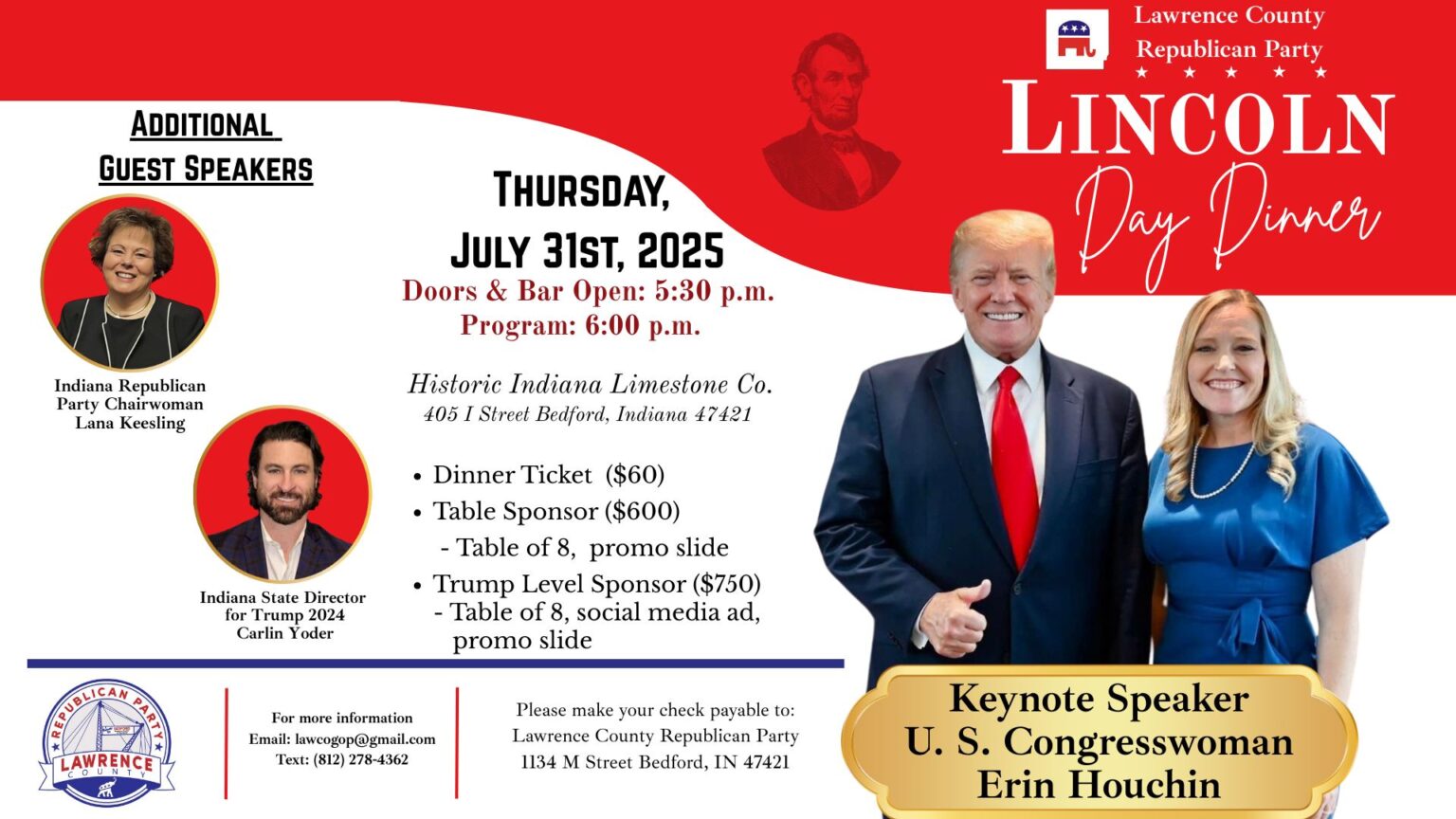 Events from July 30 – August 28 – The Indiana Republican Party
