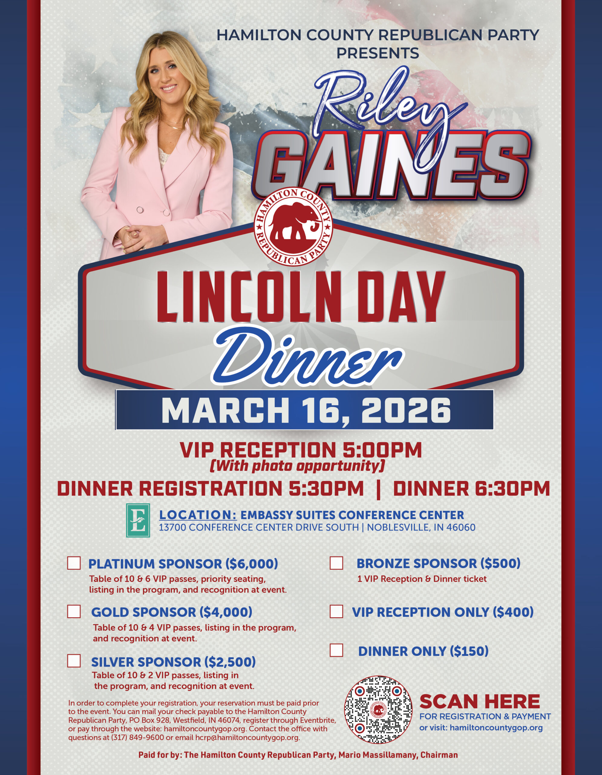 Hamilton County Lincoln Day Dinner - The Indiana Republican Party